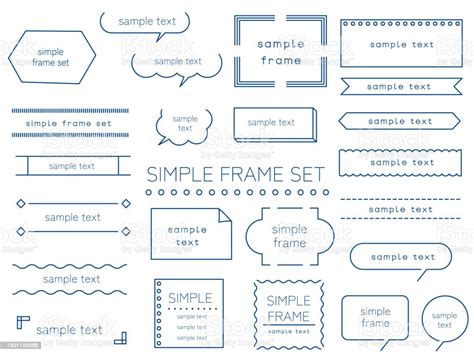 간단하고 사용하기 쉬운 다양한 프레임의 벡터 일러스트레이션 세트 0명에 대한 스톡 벡터 아트 및 기타 이미지 0명 광고 귀여운 Istock
