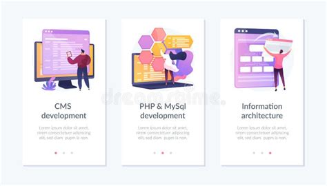 backend development app interface template stock vector illustration