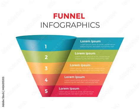 Funnel Template For Infographics Stock Vector Adobe Stock