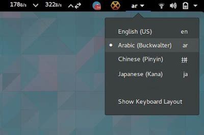 Switch Keyboard Layout Easily In GNOME Shell