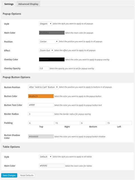YITH Product Size Charts For WooCommerce Premium V