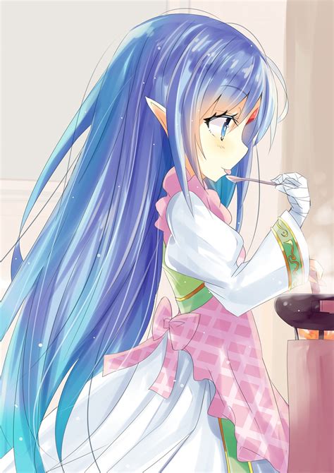 Safebooru 1girl Apron Bandage Bandaged Hands Bandages Bangs Blue Eyes
