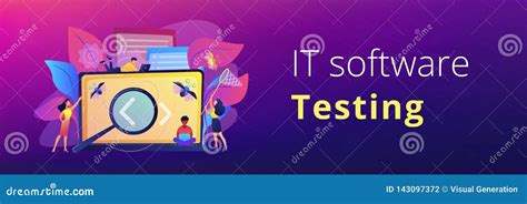 Software Testing It Header Or Footer Banner Stock Vector Illustration