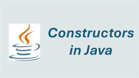 Constructors In Java Youtube