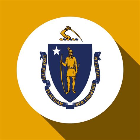 Massachusetts State Flag Vector Illustration 15260653 Vector Art At Vecteezy