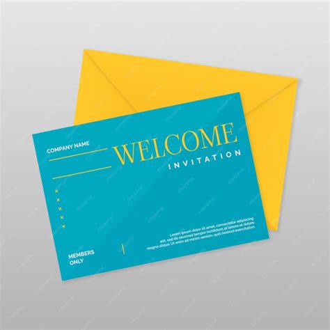Premium Vector Flat Design Welcome Card Template