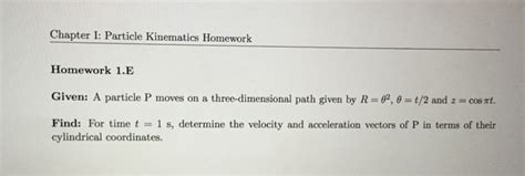 Solved A Particle P Moves On A Three Dimensional Path Given Chegg