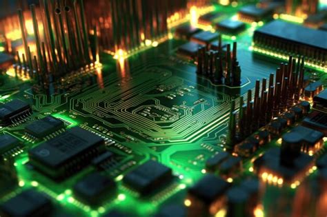 Premium Ai Image Circuit Board With Focus On A Specific Microchip Or Processor Created With