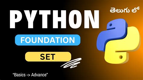 11 Set In Python Python Tutorial In Telugu Youtube