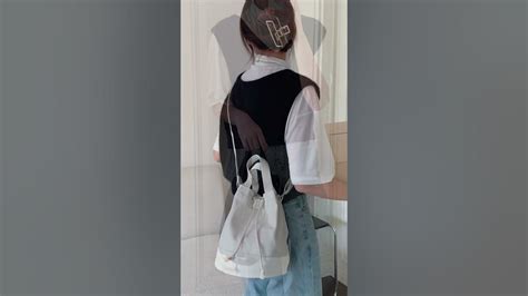 캔버스 복조리백 크로스백 숄더백 토트백 3가지방법으로 가방 가방추천 데일리가방 데일리추천 쇼츠 크로스백 숄더백 토트백 에코백 캔버스백 Youtube