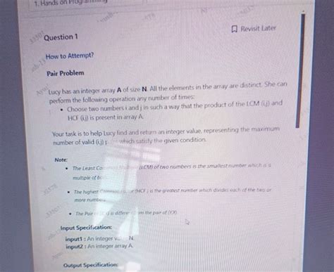 1 Hands On Prograntores Question 1 Revisit Studyx