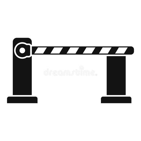 Automatic Barrier Icon Simple Vector Train Safety Stock Vector