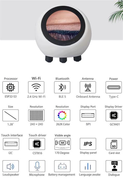 Compatible With Xiaozhi Deepseek Ai Voice Robot Ball Esp32 S3 128 Inch