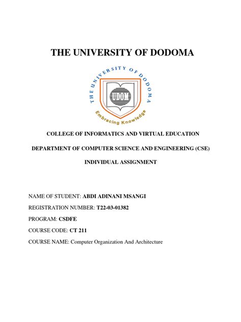 The University Of Dodoma Pdf