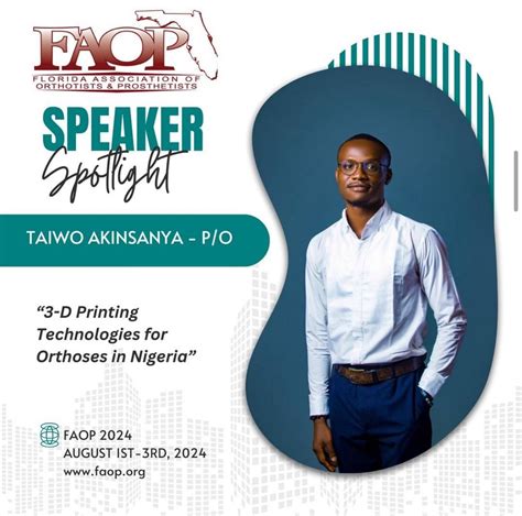 Florida Association Of Orthotist And Prosthetists On Linkedin Taiwo