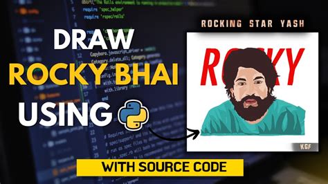 Kgf 2s Rocky Bhai 🔥🔥 Drawing Using Python Drawing Rocky Bhai In
