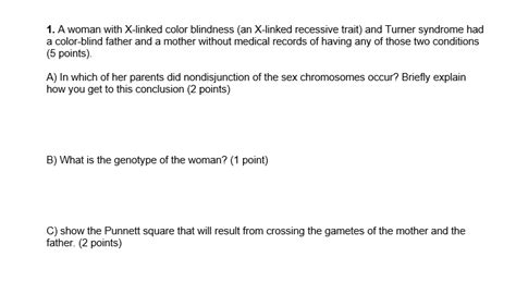 Solved A Woman With X Linked Color Blindness An X Linked Solved A Woman With X Linked Color Blindness An X Linked