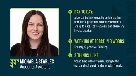 The Force Contracting Team Meet Michaela We Are Proud Of Our Outstanding Team Their