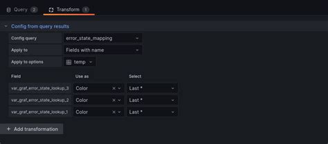 Coloring Stat Value Based On Result Of Second Query Transforms