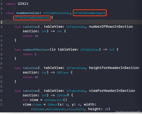 Swift Tableview简单实用 01 Csdn博客