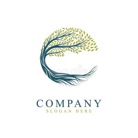 Vibrant Tree Logo Design Tree Vector Tree Of Life Logo Design Stock