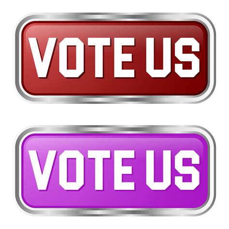 Vote Button Icon Glossy 3d Realistic Vote Now Button Voting Badge