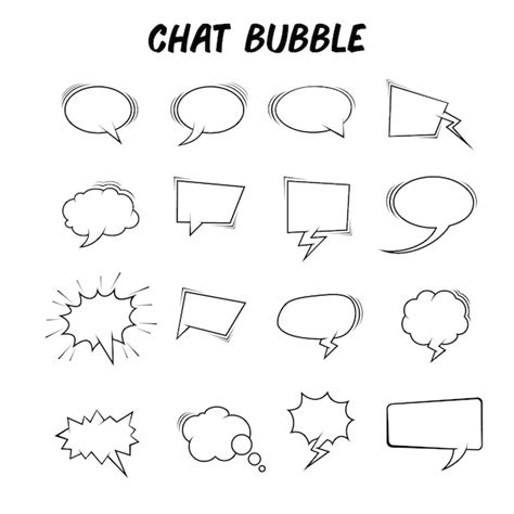 Premium Vector Blank Chat Bubble For Comic And Pop Art Design