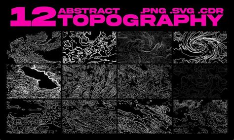 Topographic Map Vector Patterns Pack 12 Variations For Illustrator Procreate Photoshop And