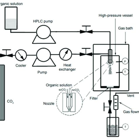 Schematic Diagram Of Gas Saturated Solutions Process Pgss Technique Download Scientific