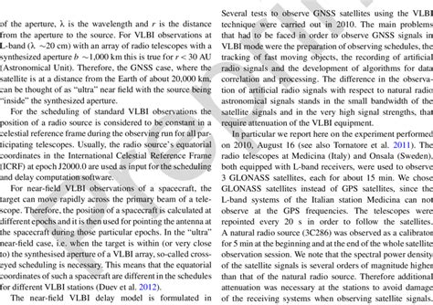 Schematic Of Vlbi Observations Of Gnss Signals The Satellite Is Not At Download Scientific