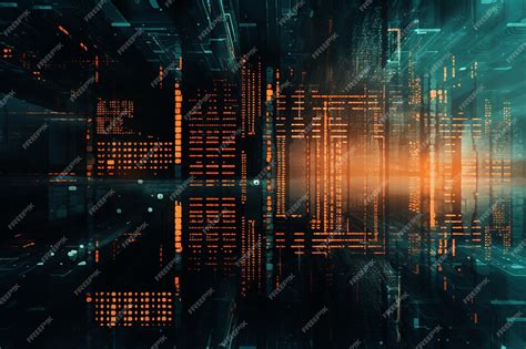 Premium Photo Abstract Circuitry Texture With Binary Code Overlay