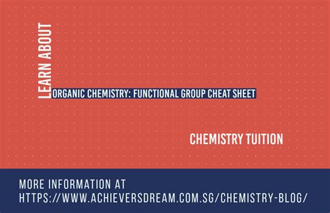 Organic Chemistry Functional Groups Cheat Sheet