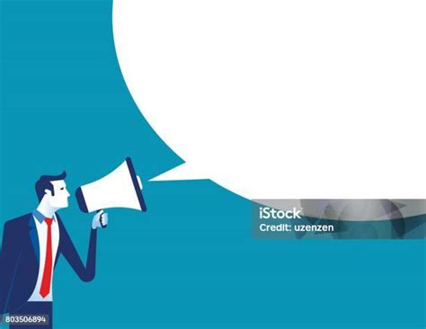 사업가에 확성기 소리입니다 컨셉 비즈니스 벡터 일러스트입니다 광고에 대한 스톡 벡터 아트 및 기타 이미지 광고 기업 재무와