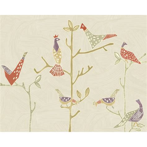 Birds On Branch Abstract Customised Wallpaper For Rooms Life N Colors