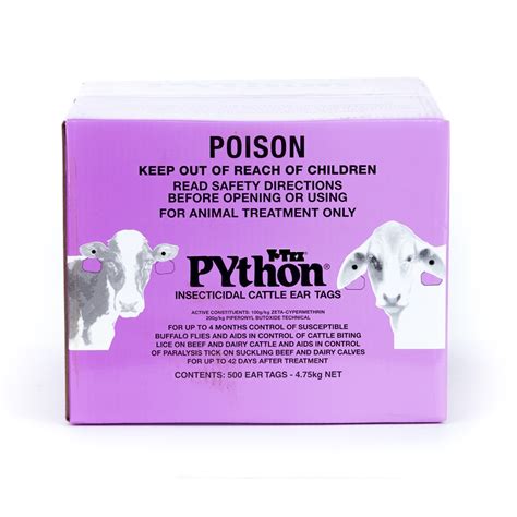 Y Tex Python Insecticidal Cattle Ear Tags Sp Specialist Sales