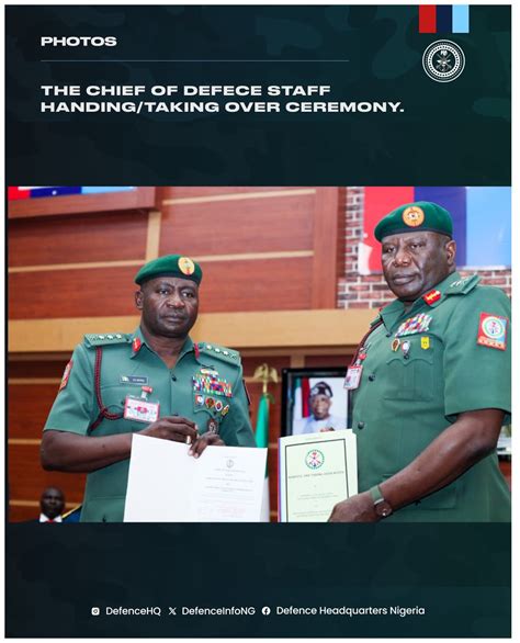 General Olufemi Oluyede Takes Over As Chief Of Defence Staff Photos