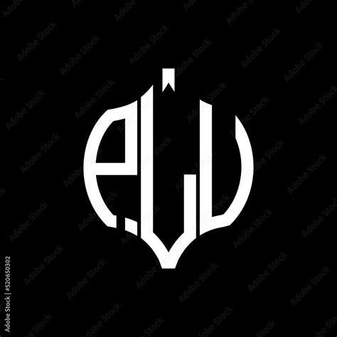Plv Letter Logo Plv Best Black Background Vector Image Plv Monogram Logo Design For