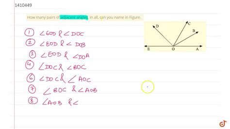 Pair Of Adjacent Angles