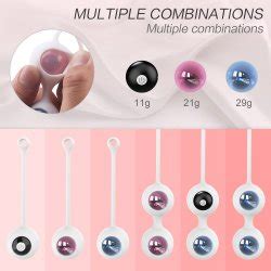 Freezer Remote Controlled Kegel Ball Exercises Set White Sex Toys Adult Novelties