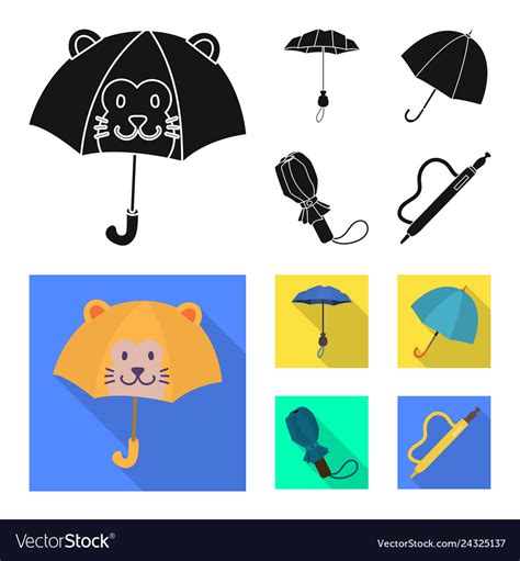 Isolated Object Of Protection And Closed Logo Set Vector Image