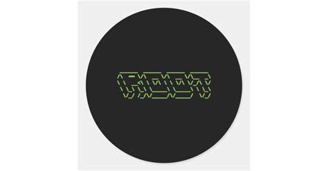 Root Linux Ascii Hacker Classic Round Sticker Zazzle
