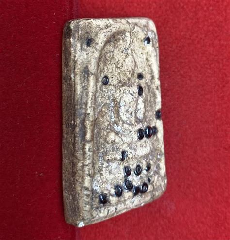 พระสมเด็จ ผสมเม็ดลูกปัดโบราณ หลังแผ่นทอง พระสมเด็จ มั่งมีทอง สมเด็จโตปลุกเสกสร้างถวาย ร 5 2411