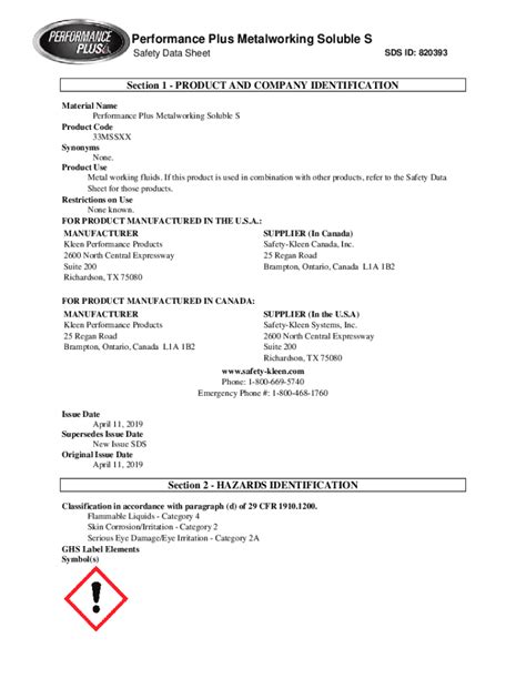 Fillable Online Material Safety Data Sheet Water Soluble Fax Email