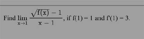 Limit Questionlimit Is Given 1