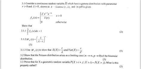 Solved 31 ﻿consider A Continuous Random Variable X ﻿which