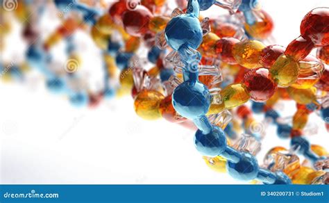 3d Complex Molecular Structure Composed Spheres And Lines Is Depicted