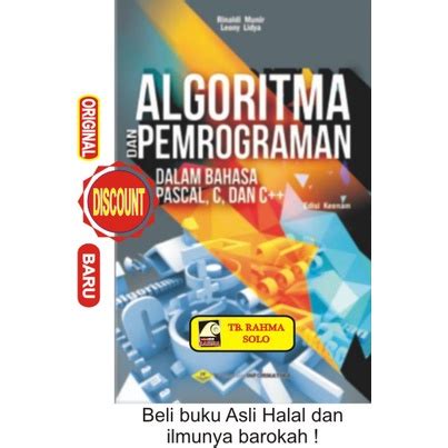 Jual Algoritma Dan Pemrograman Dalam Bahasa Pascal C Dan C Plus Plus