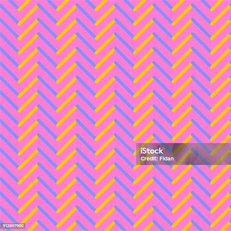 형형색색된 지그재그 패턴입니다 3d 모양 효과입니다 광학 예술 배경입니다 갈매기표 수장에 대한 스톡 벡터 아트 및 기타 이미지