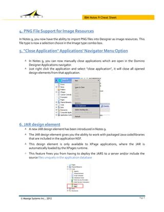 IBM Notes Social Edition Cheat Sheet PDF