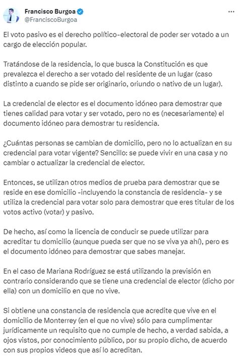 Abogado Desmiente A Mariana Rodríguez Tras Mostrar Su Ine No Es Prueba